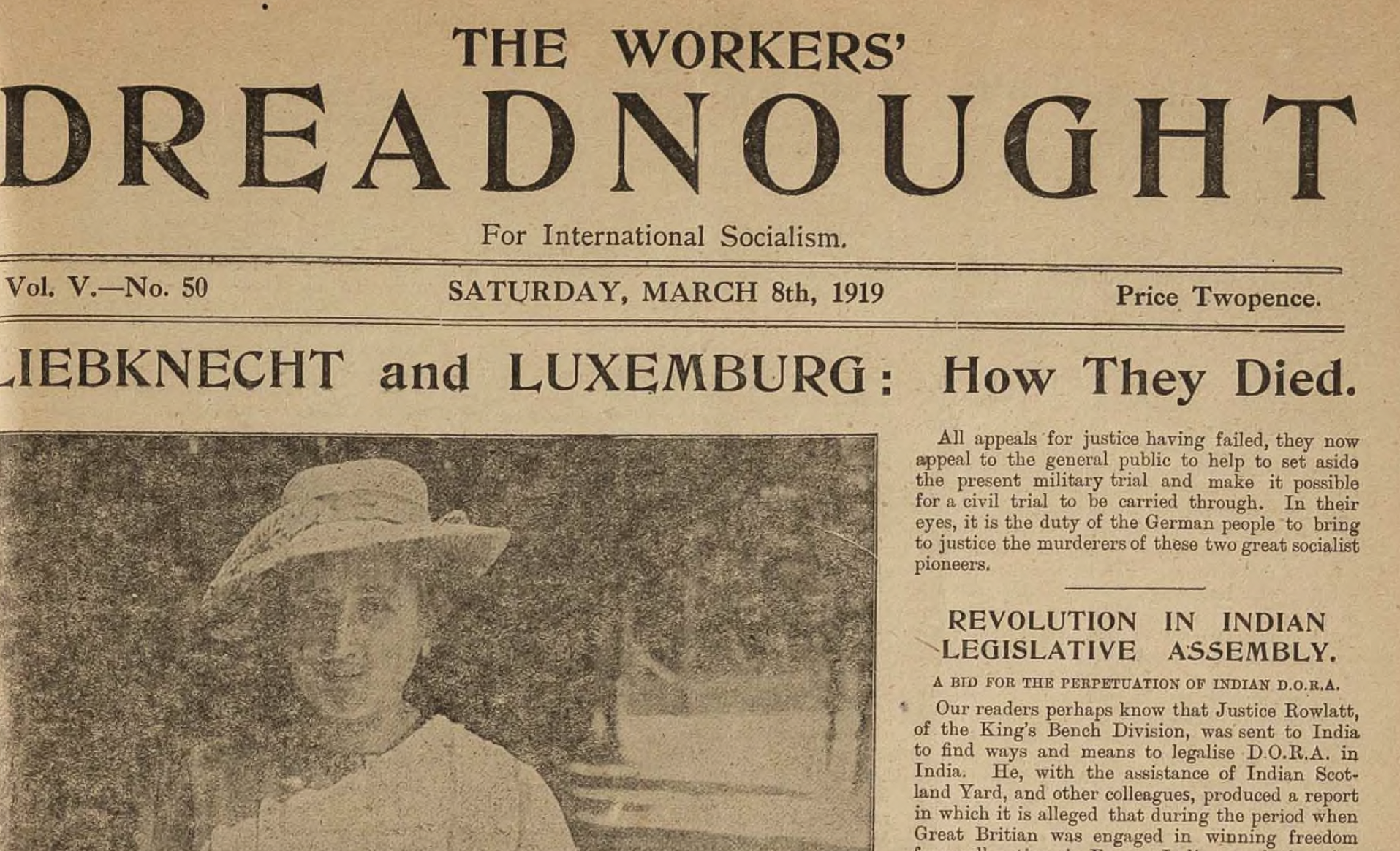 The Workers' Dreadnought (Vol. 05 No. 50 - 8 March 1919) | libcom.org